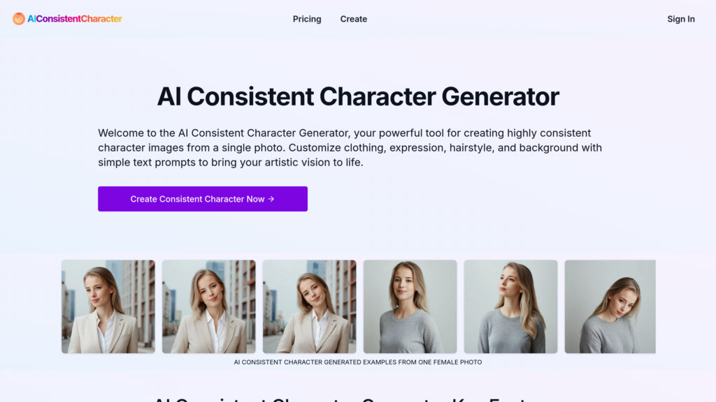 AI Consistent Character Generator - Gerador de Fotos e Imagens de AI ...